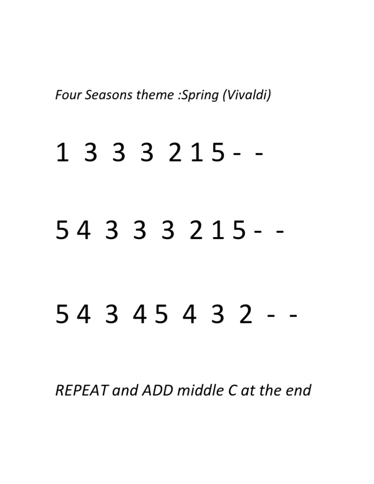 Four Seasons Theme | PDF