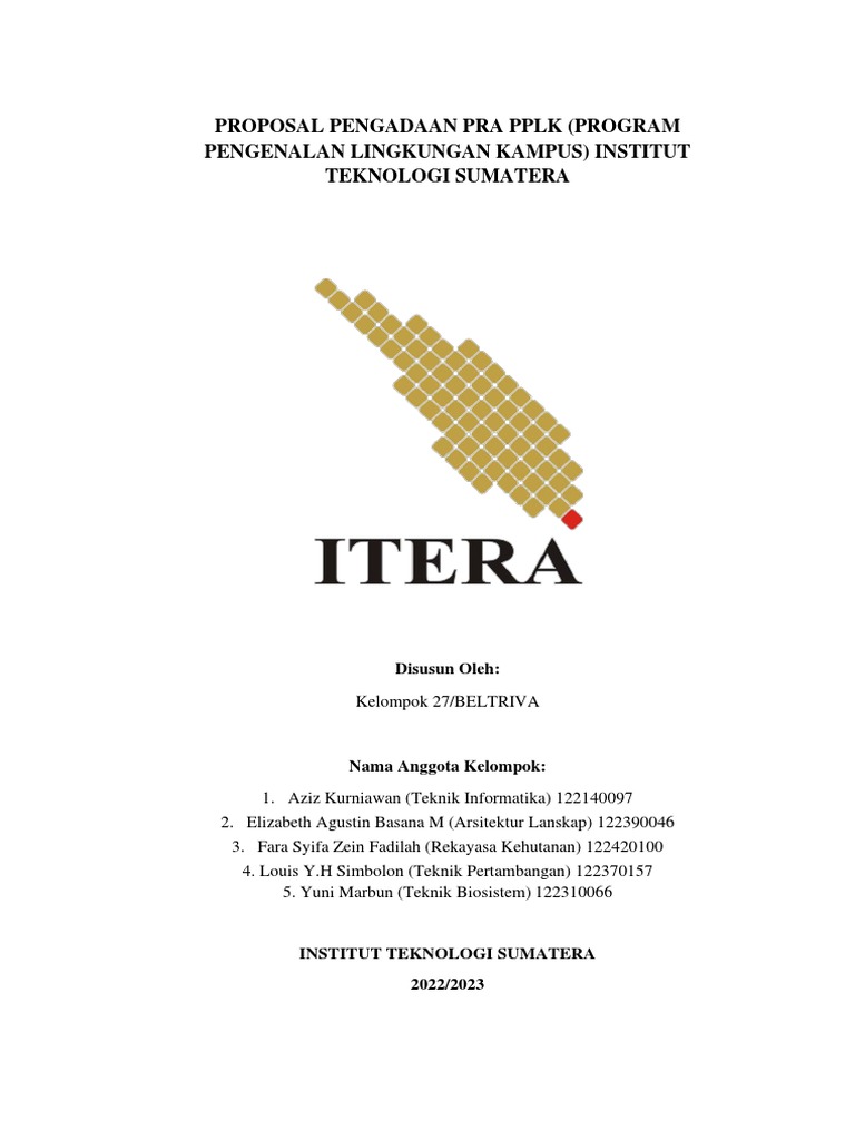 Proposal PRA PPLK ITERA 2022 | PDF | Sains & Matematika | Komputer