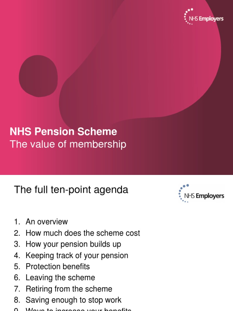 NHS Pension Scheme Overview and Costs | PDF | Pension | Retirement