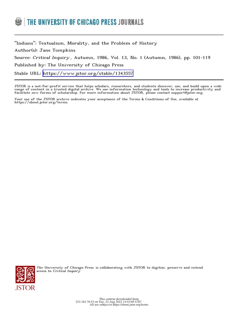 "Textualism and Indian History Issues" | PDF | Experience | Native ...