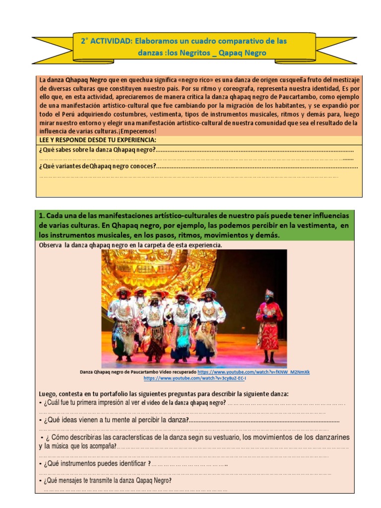 Danza Qhapaq Negro: Tradición y Cultura | PDF | Bailes | Esclavitud