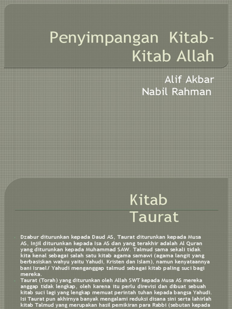 Penyimpangan Kitab Kitab Allah | PDF