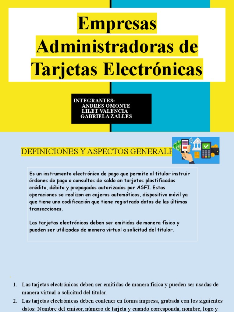 Empresas Administradoras de Tarjetas Electrónicas | PDF | Tarjeta de débito | Business