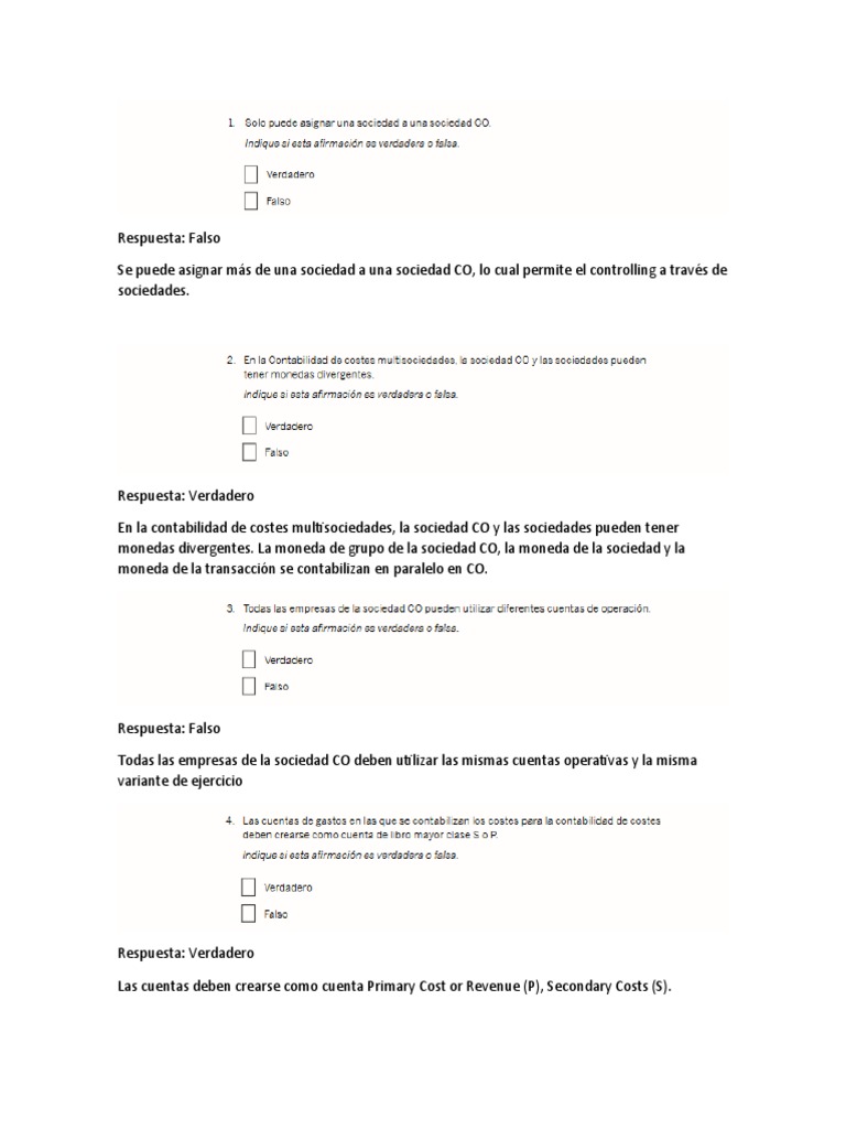 Preguntas Examen CO SAP 3 | PDF