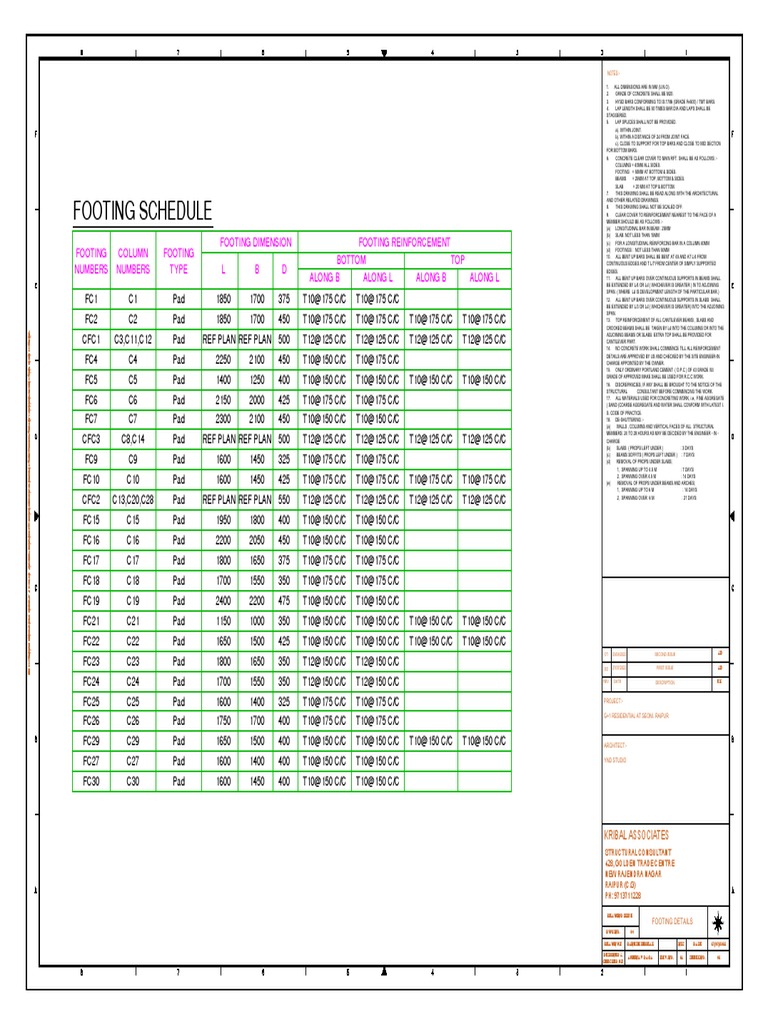 SCHEDULES | Download Free PDF | Column | Structural Engineering