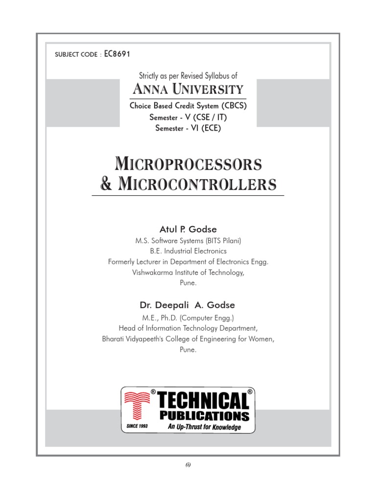 EC8691 - Microprocessors and Microcontrollers (Ripped From Amazon Kindle Ebooks by Sai Seena ...