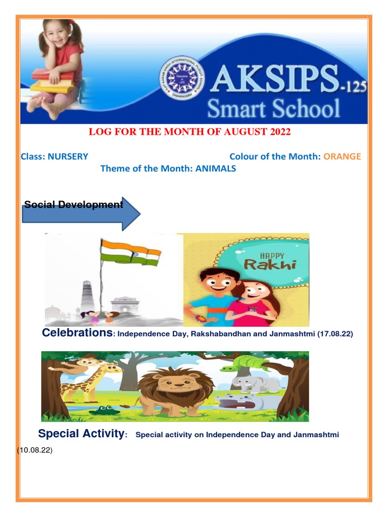 Log For The Month of August Log | PDF | Language Arts & Discipline ...