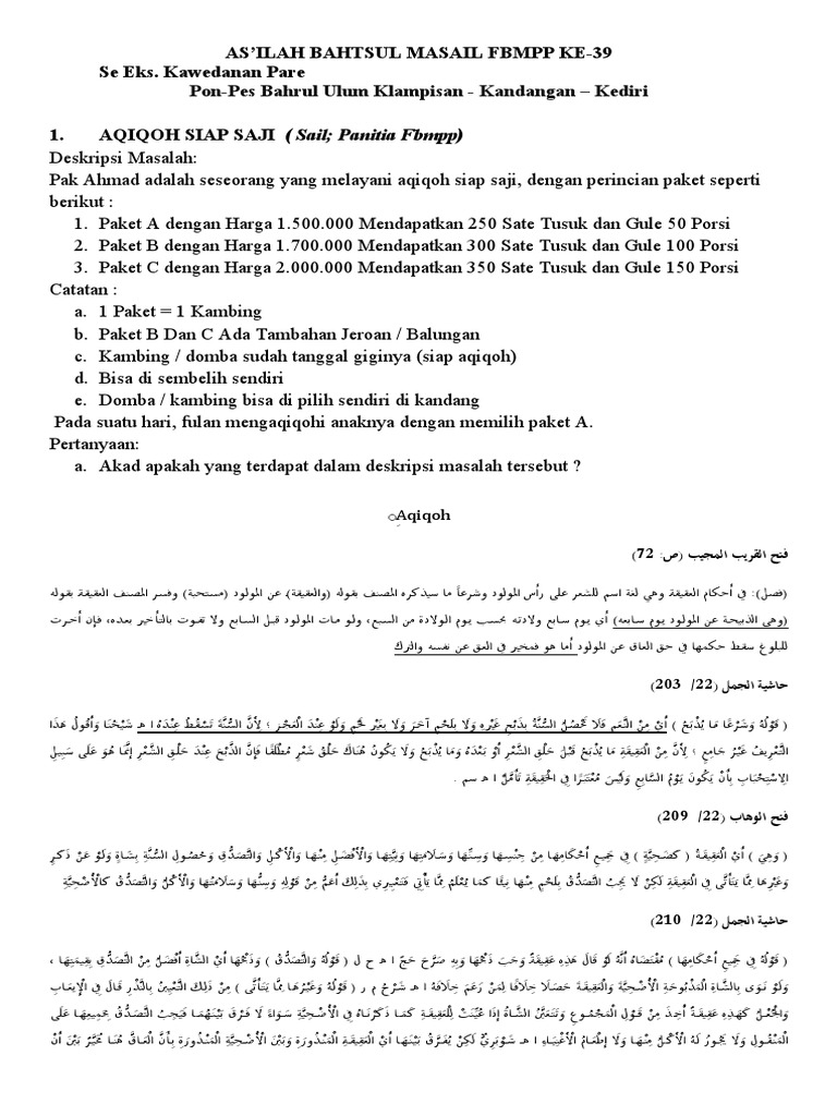 Ibarot FBMPP Jadi | PDF