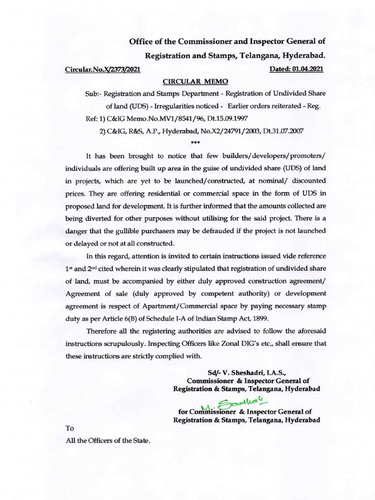 UDS Circular Memo Fair | PDF