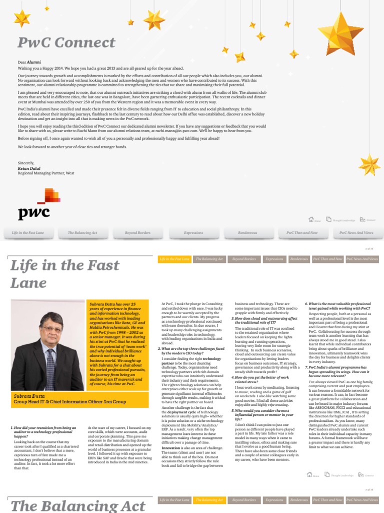 PWC Connect: Alumni | PDF | Pricewaterhouse Coopers | Chief Information ...
