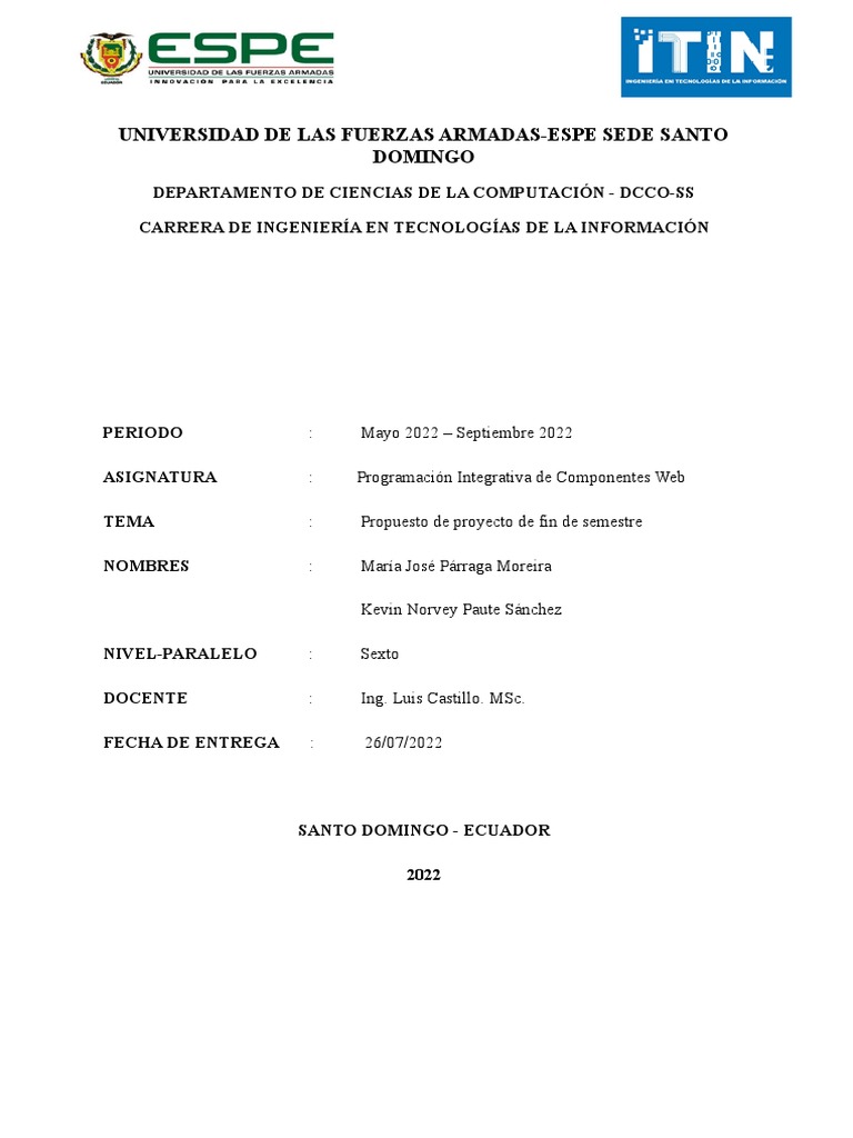 Propuesta Proyecto | PDF | Software de la aplicacion | Business