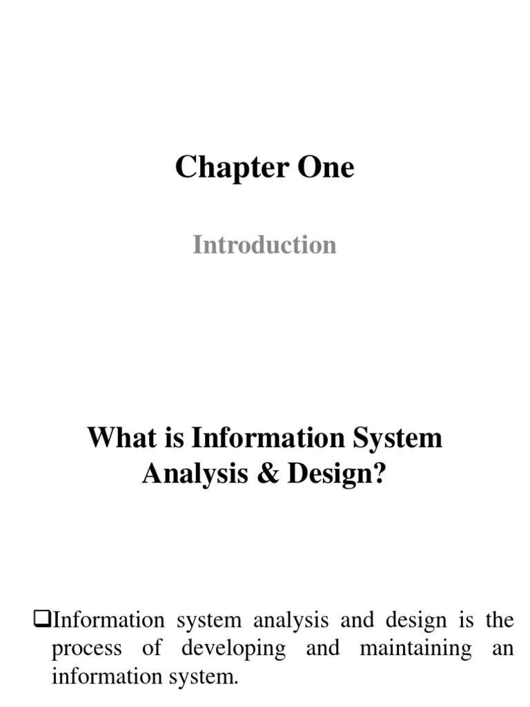 Chapter One | PDF | Conceptual Model | Feasibility Study
