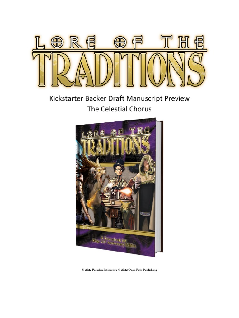Lore of The Traditions Preview 3 Celestial Chorus | PDF | Choir | Prayer