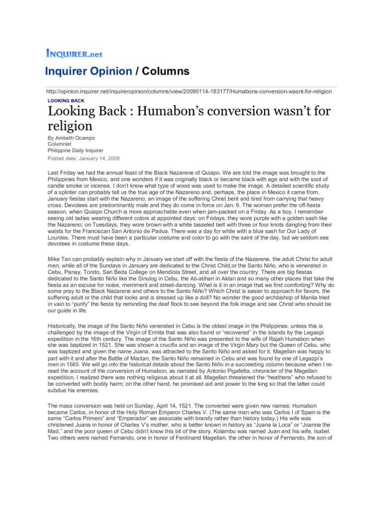 About Rajah Humabon | Cebu | Philippines