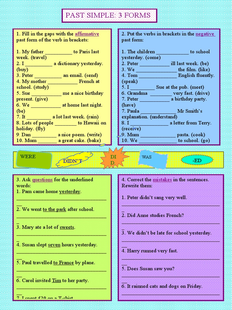 Past Simple All Forms | PDF | Languages | Foreign Language Studies