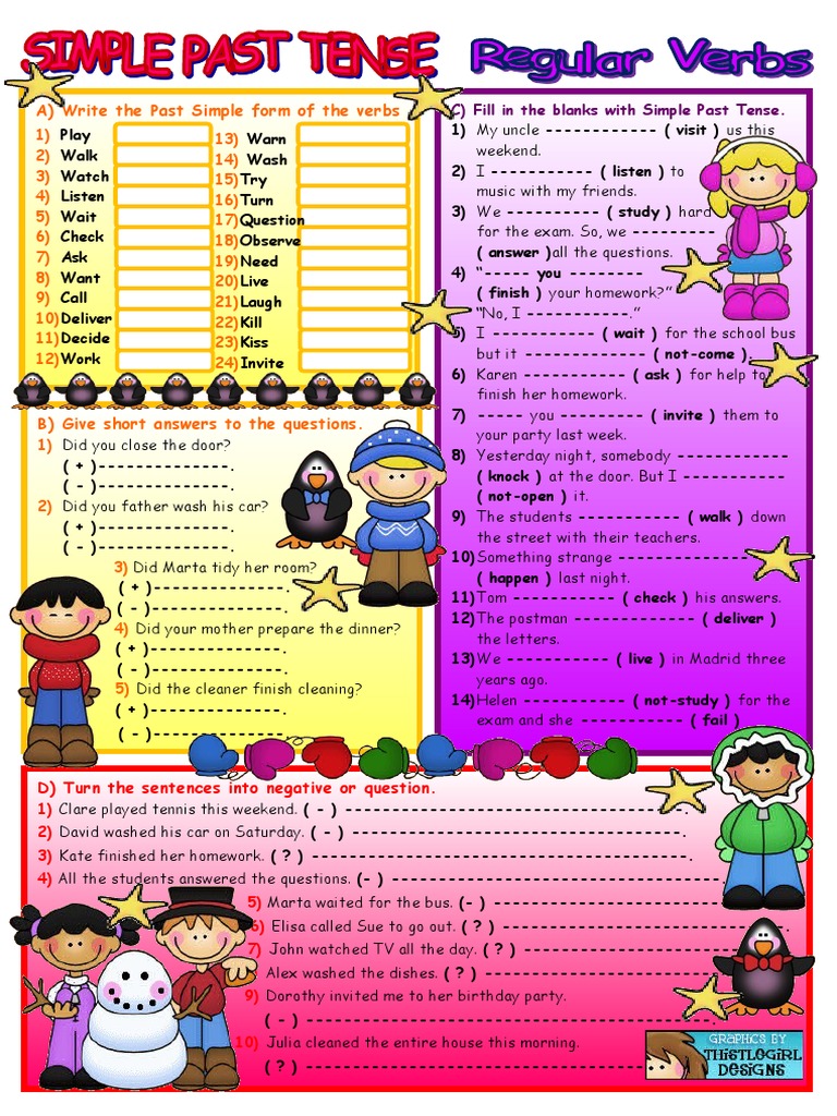 A) Write The Past Simple Form of The Verbs | PDF | Grammar | Linguistics