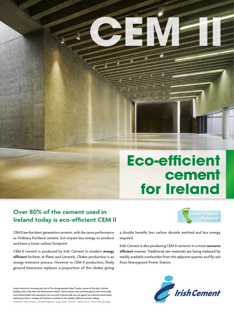Over 80% of The Cement Used in Ireland Today Is Eco-Efficient CEM II ...