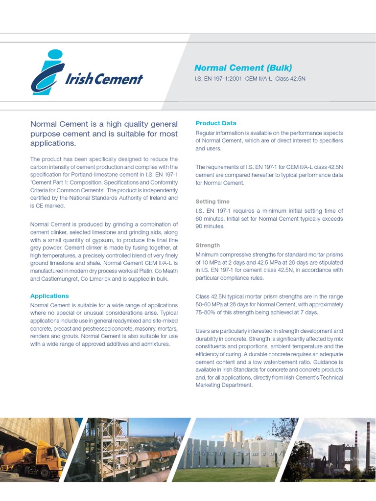 3286 Normal Cement Bulk | PDF | Cement | Concrete