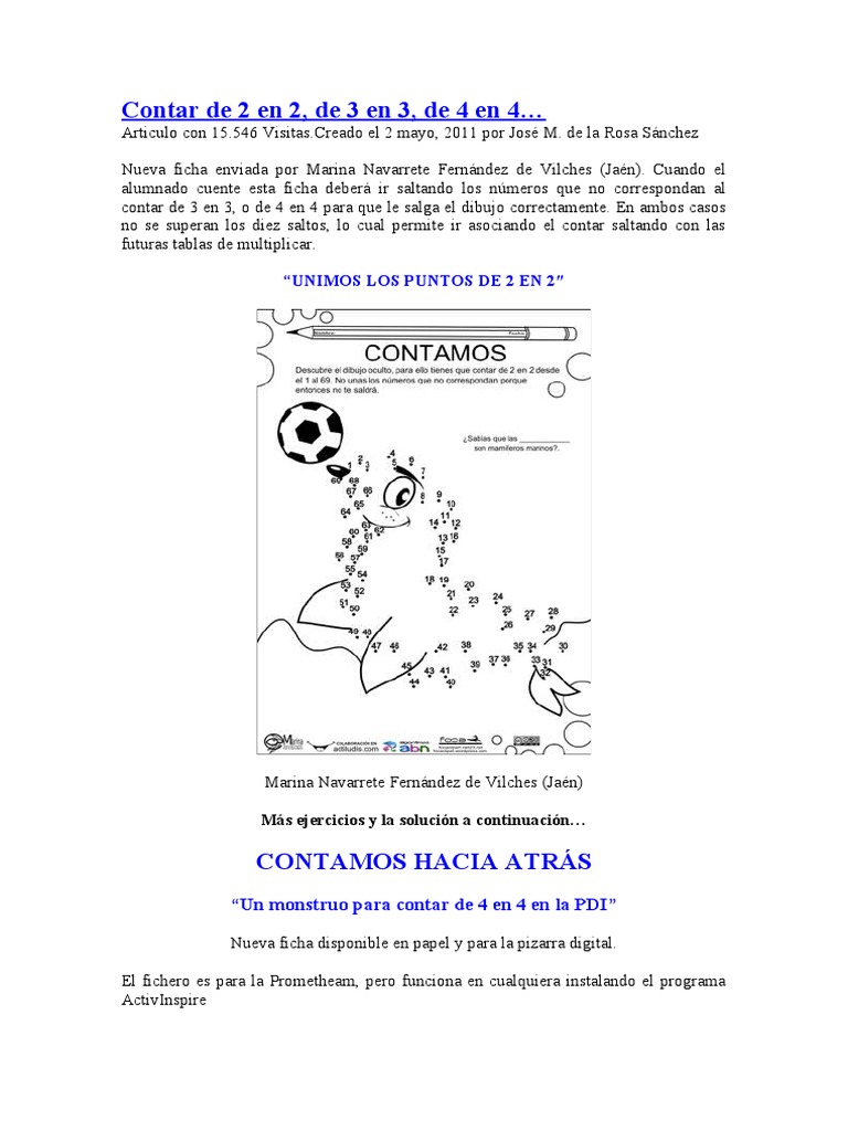 Contar de 2 en 2 | PDF