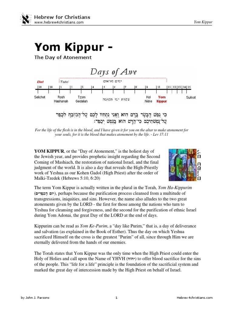 Yom Kippur: The Day of Atonement Explained | PDF | Yom Kippur | High ...