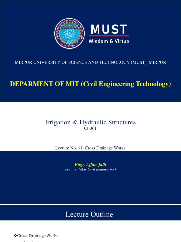 DEPARMENT OF MIT (Civil Engineering Technology) : Mirpur University of Science and Technology ...