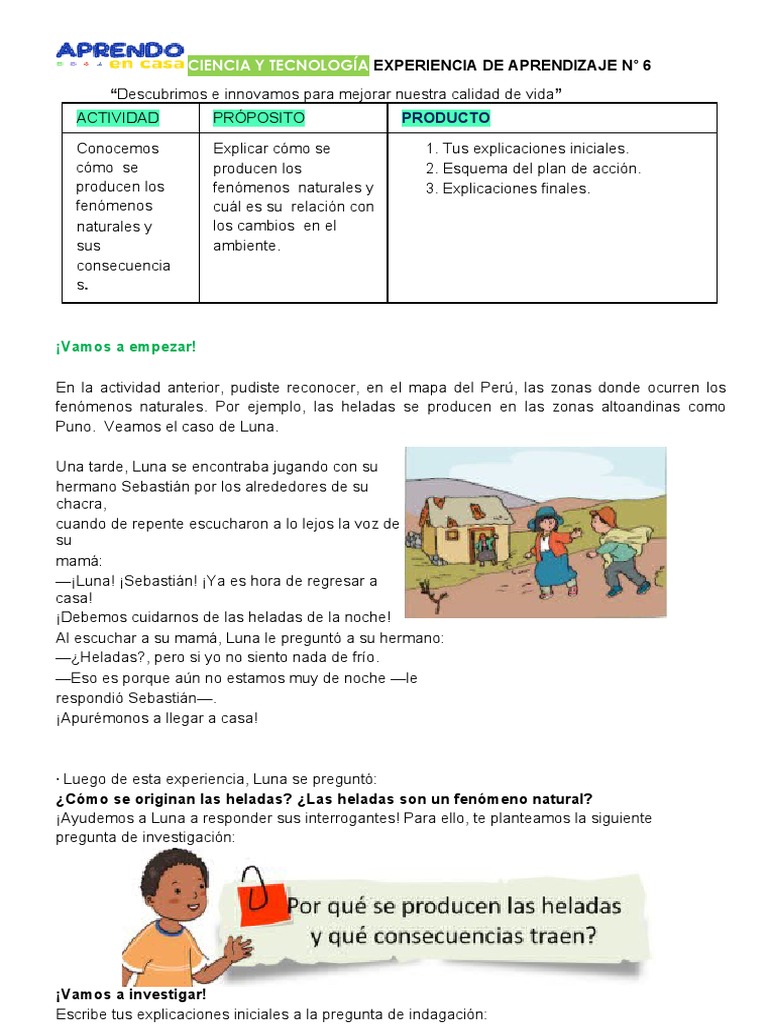 Conocemos Cómo Se Producen Los Fenómenos Naturales CIENCIA | PDF ...