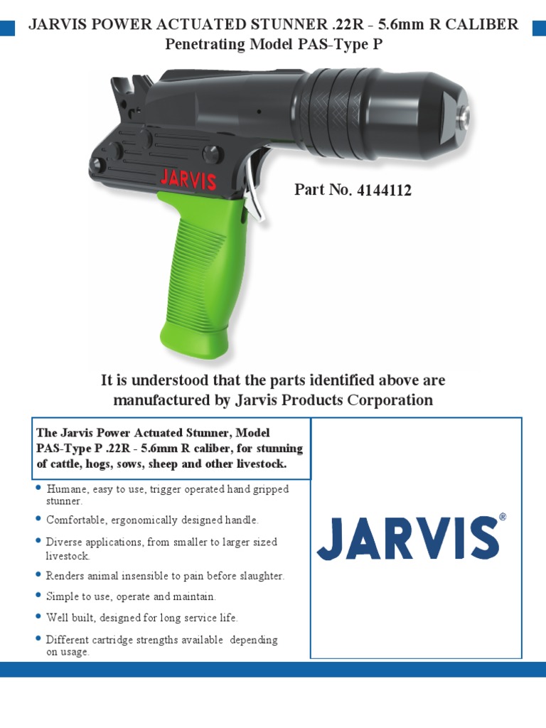 Pistola de Munición JARVIS Modelo PAS Tipo P .22R | PDF | Caliber ...