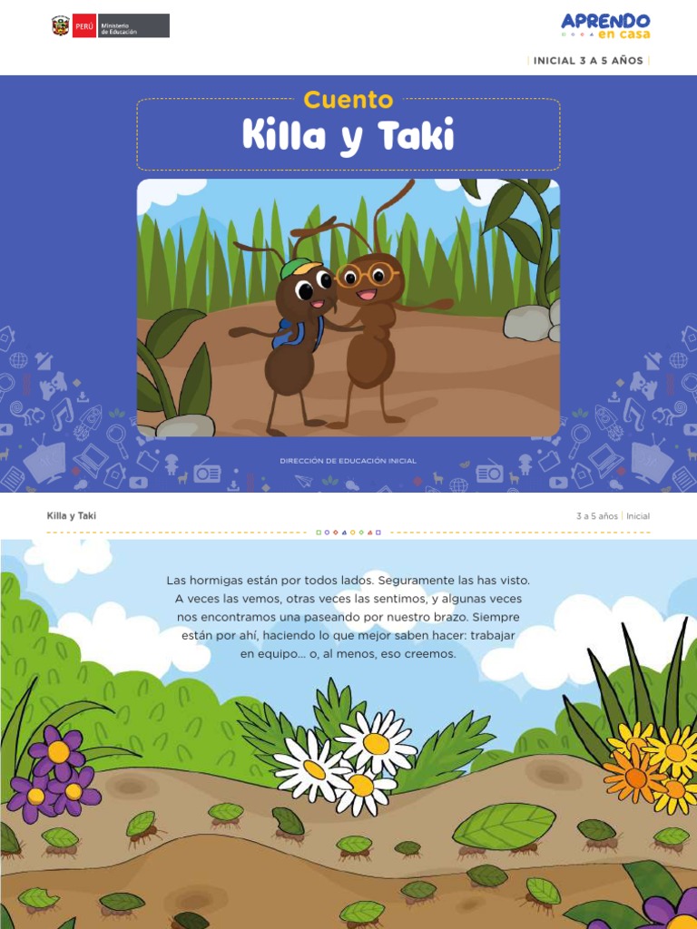 aec3-inicial-3-5-seguimosaprendiendo-masrecursos-cuento-killa-y-taki | PDF