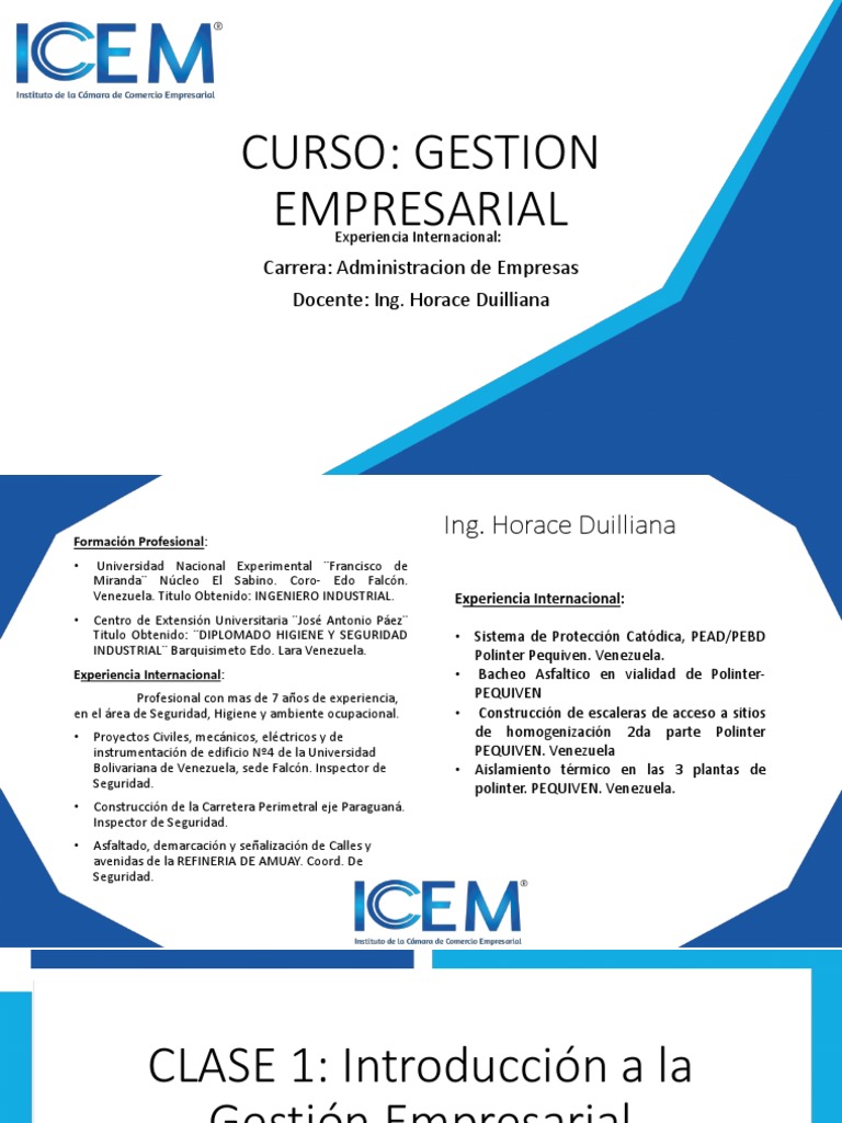 Clase 1 Gestion Empresarial | PDF | Business | Calidad (comercial)