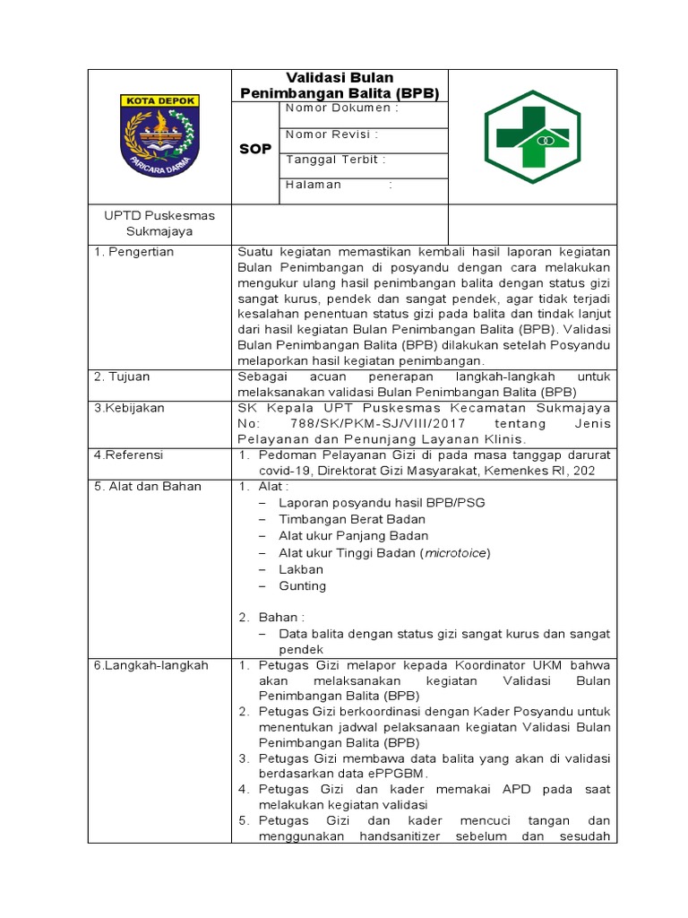 Validasi Penimbangan Balita BPB | PDF