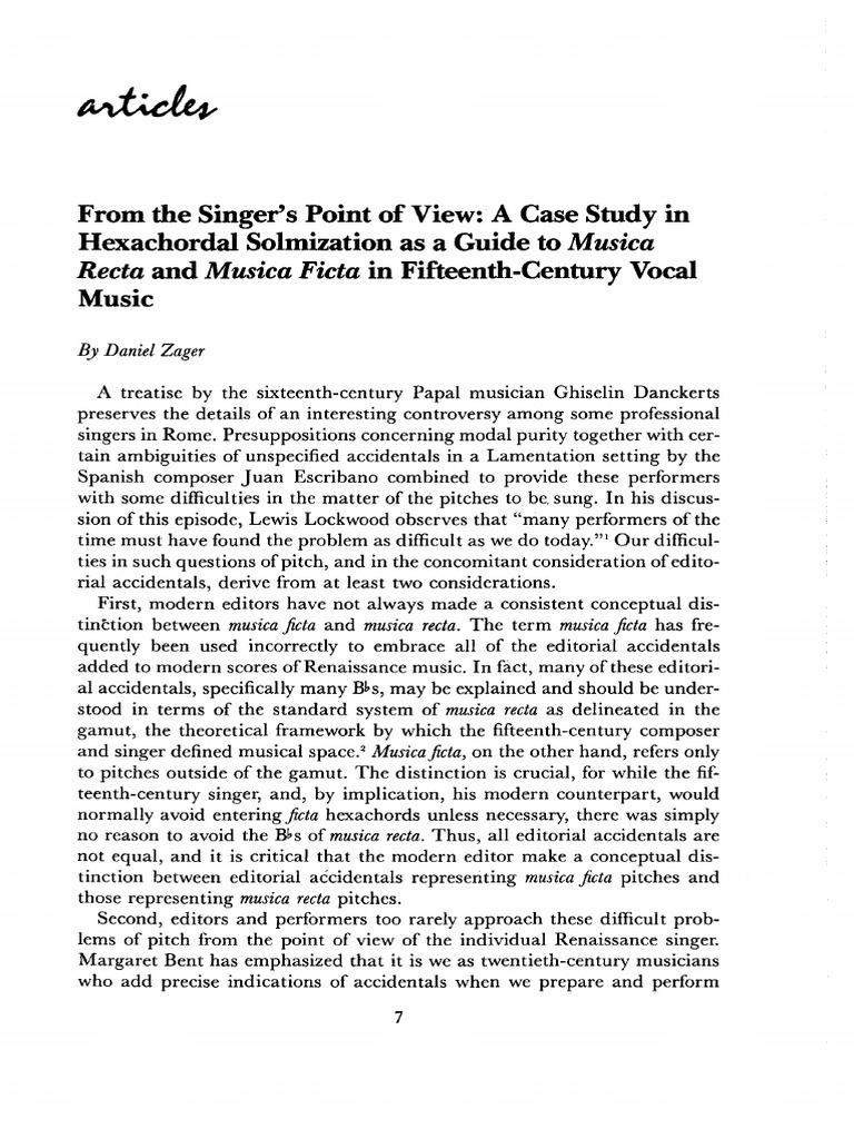 From The Singer's Point Hexachordal Solmization As A Guide To and in Fifteenth-Century Vocal ...