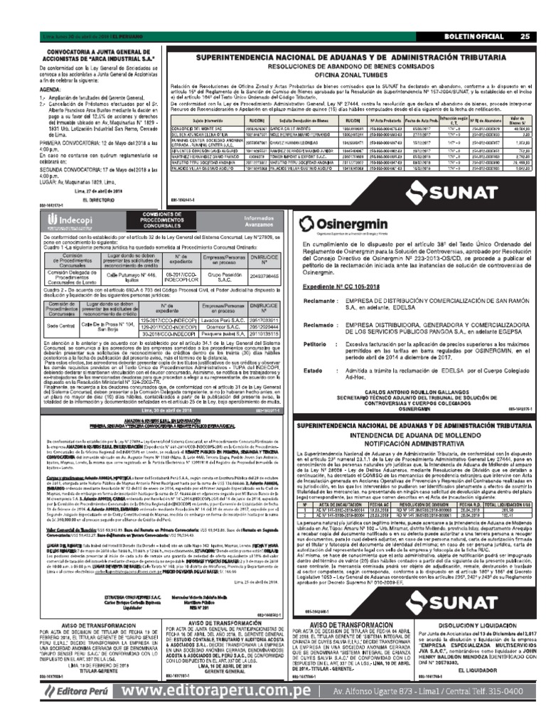 Transformacion de Eirl A Sac | PDF