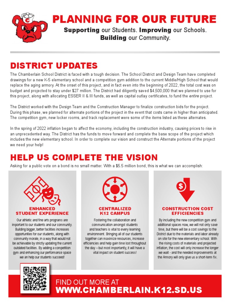 Chamberlain School District Bond Proposal | PDF | Economies