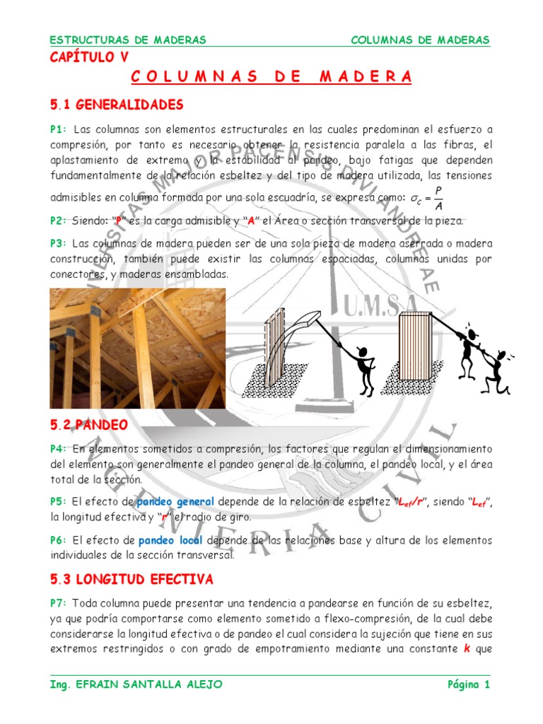 Cap5 Columnas | PDF | Pandeo | Ingeniería mecánica