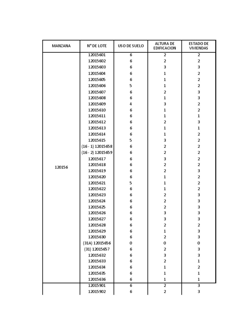 Excel de Los Lotes | PDF