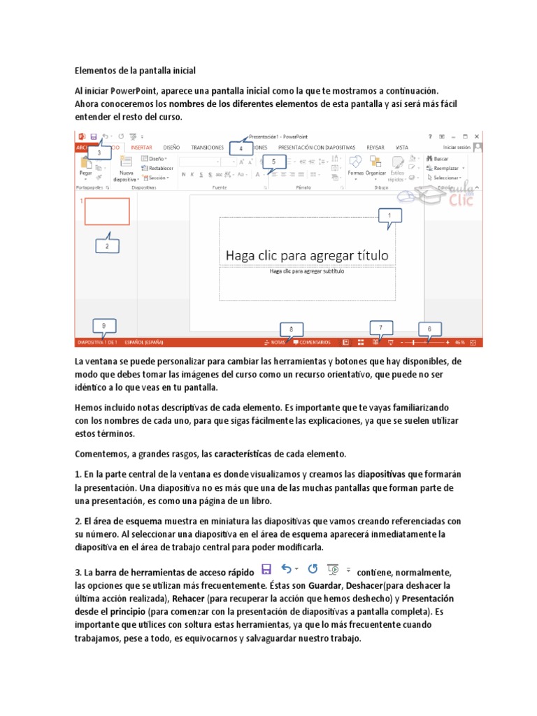 Elementos Clave de PowerPoint | PDF | Ventana (informática) | Microsoft ...