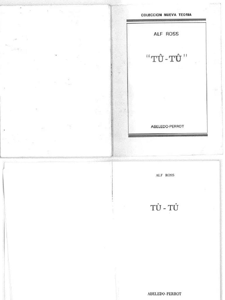Alf Ross - TU-TU | PDF