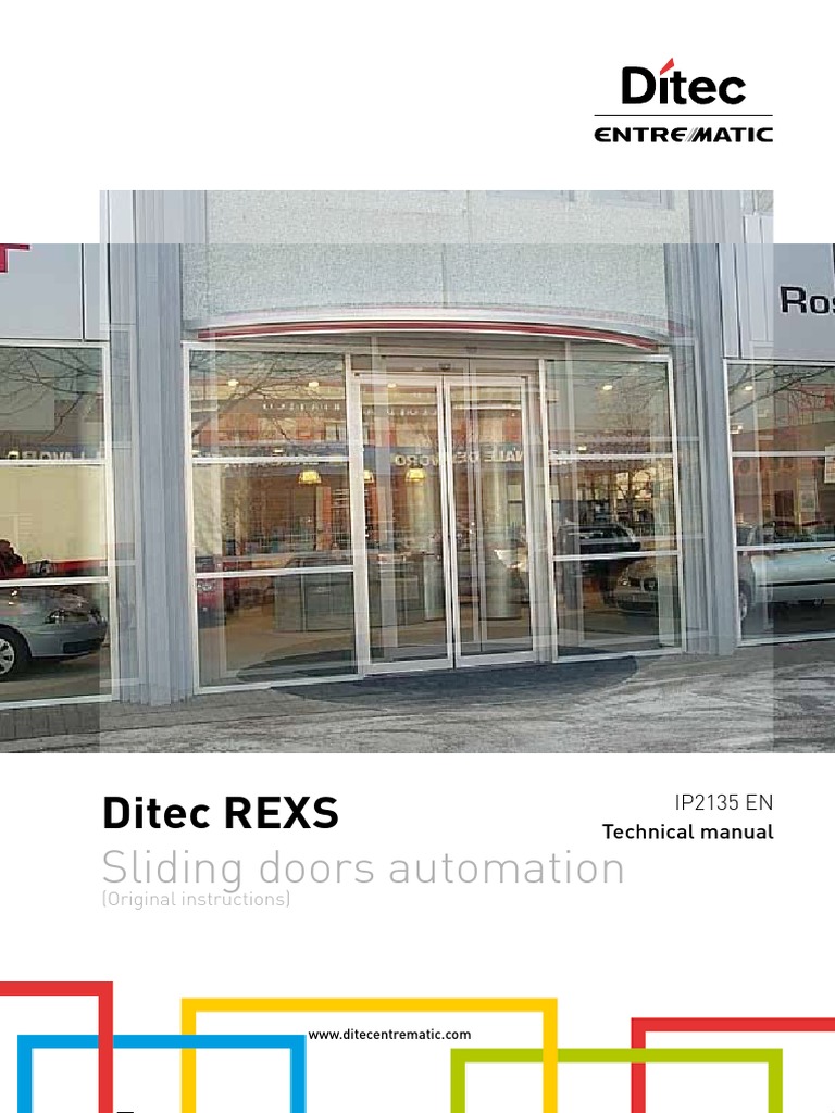 Ditec REXS Sliding Door Automation Manual | PDF | Power Supply | Door