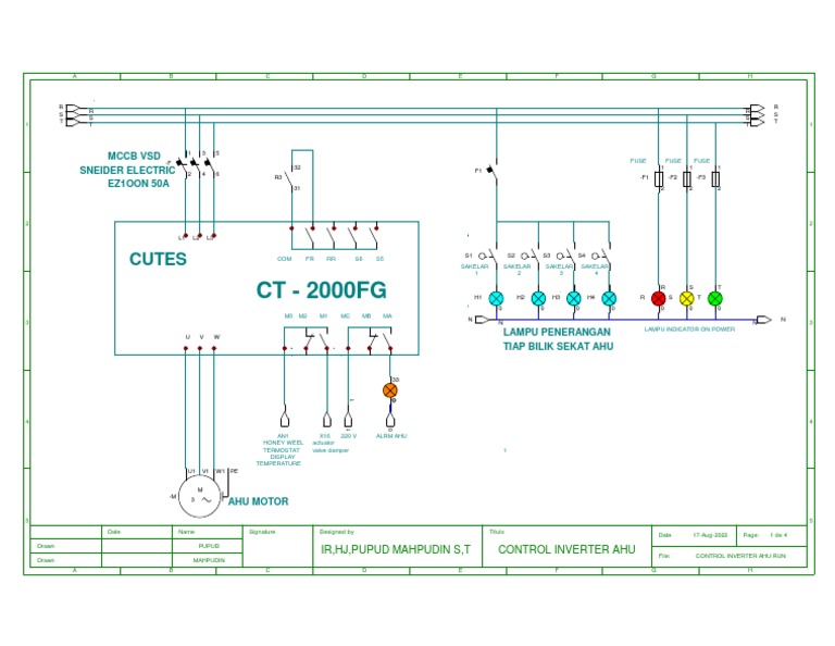 Wiring Control Inverter Ahu | PDF | Manufactured Goods | Home Appliance