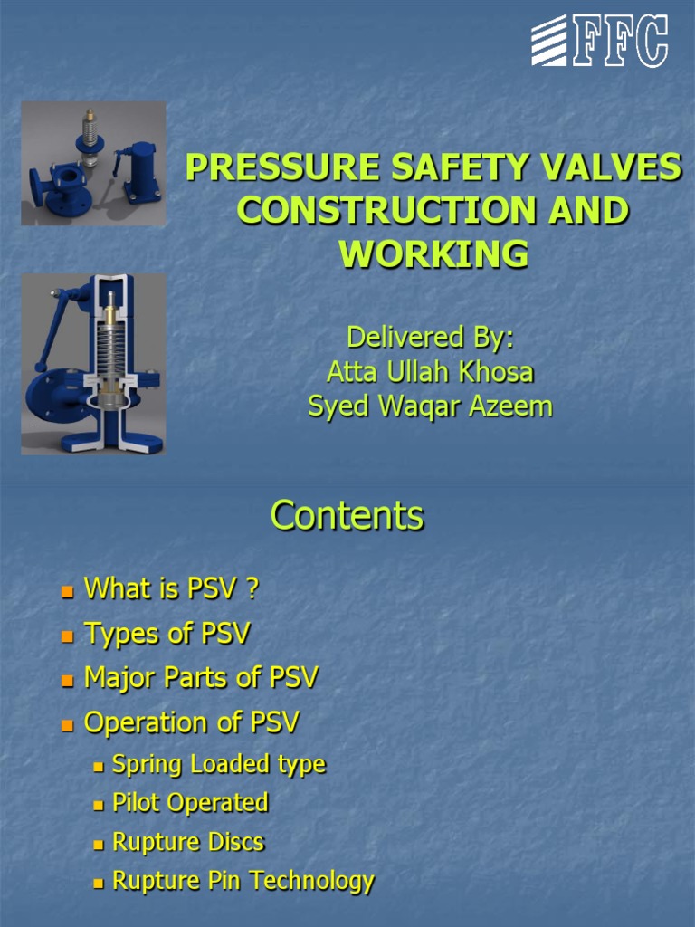 PSV-working & Construction | PDF | Valve | Applied And ...