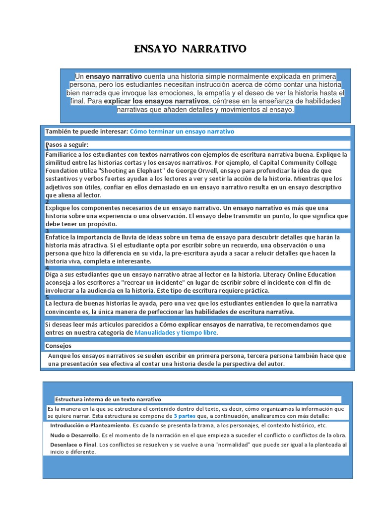 Ejemplo De Un Texto Narrativoejemplo De Unclaimed Funds