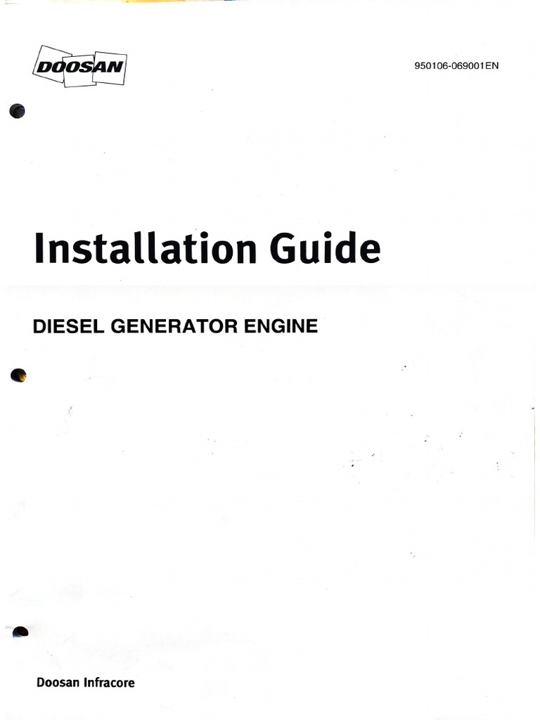 Doosan Installation Guide Generator Engine | PDF