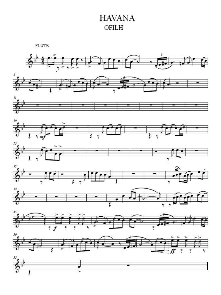 Havana Partes | PDF | Classical Music | Musical Instruments