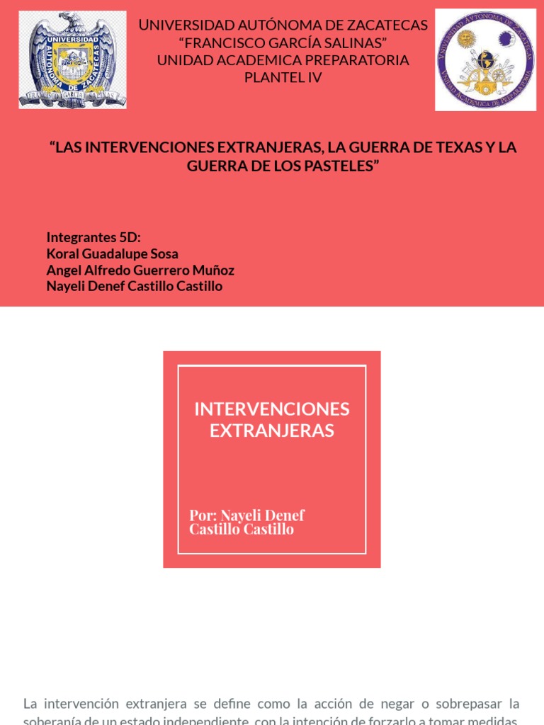 Intervenciones Extranjeras y Guerra de Texas | PDF | México | Texas