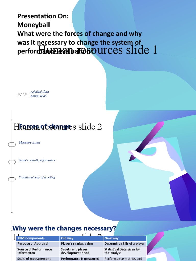 Presentation On: Moneyball What Were The Forces of Change and Why Was ...