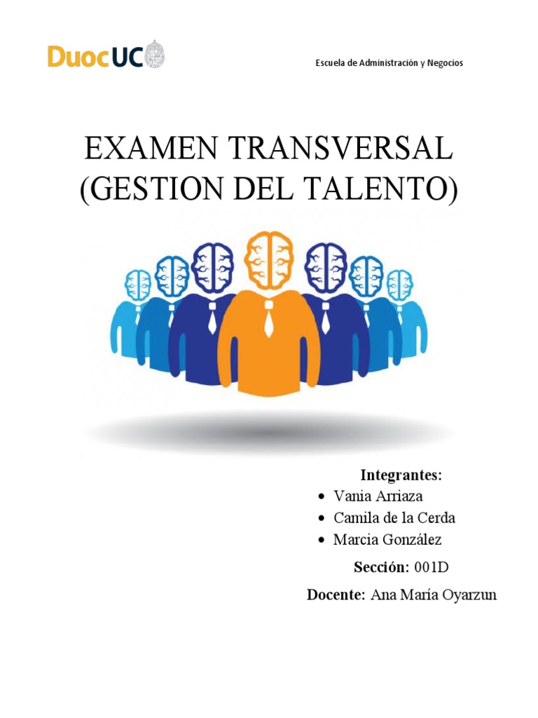 Examen Transversal | PDF | Gestión de recursos humanos | Calidad (comercial)
