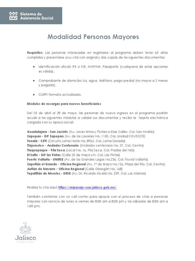 Modalidad Personas Mayores | PDF | Ciencias sociales | Viajes y turismo