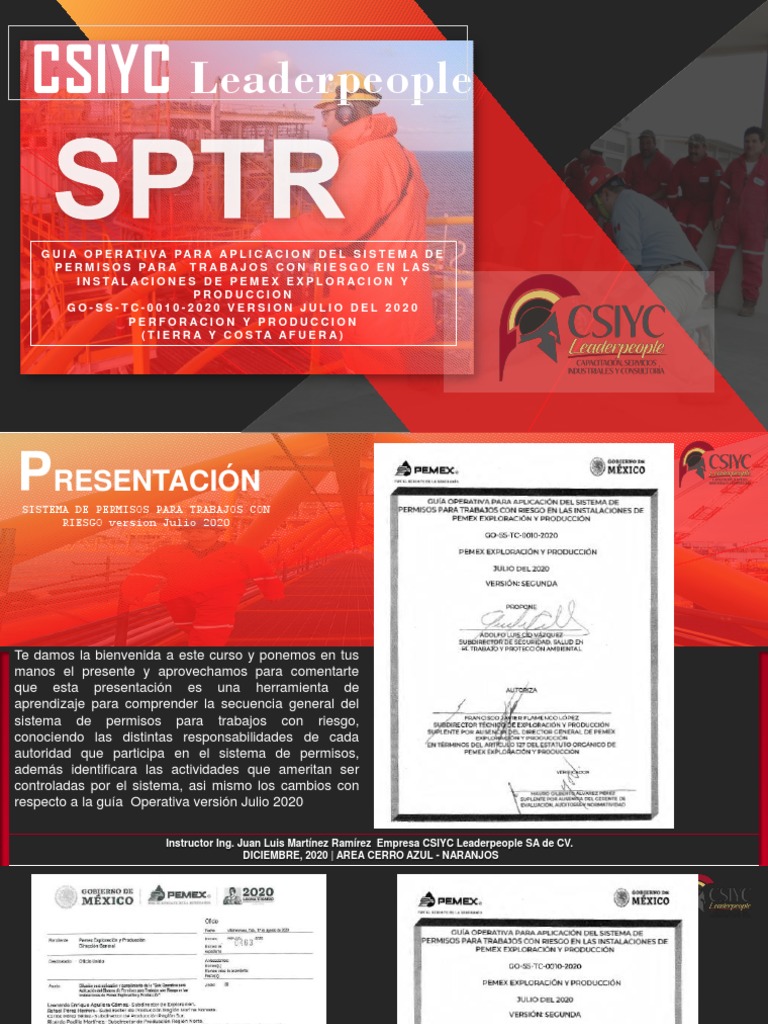 Diferencias Permisos PEMEX SPTR GUIA OPERATIVA 2020 Vs 2016 Proteg | PDF