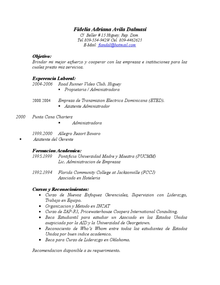 Fidelia Adriana Avila Dalmasi | PDF | Crecimiento personal y profesional