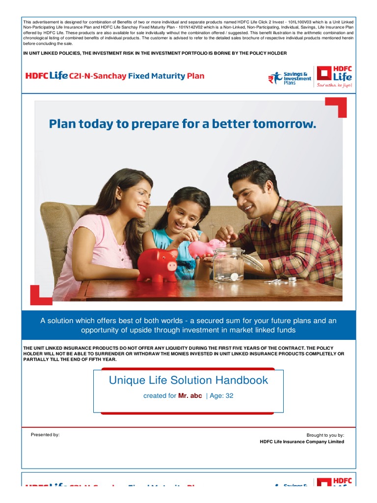 Unique Life Solution Handbook | PDF | Insurance | Life Insurance